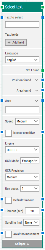 The Find and Get building blocks - Select Text - LEAPWORK